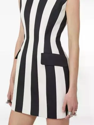 Max Mara Hourglass Striped Sleeveless Mini Dress