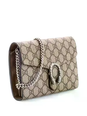 Gucci Dionysus Chain Wallet Gg Coated Canvas