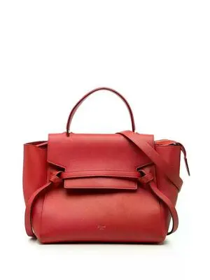 Celine Micro Grained Calfskin Belt Bag Satchel - Red