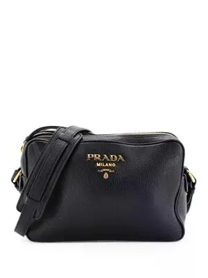 Prada Vitello Phenix Medium Camera Bag - Black