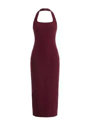 AXEL 113 Jennie Halterneck Midi Dress - Red