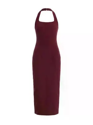 AXEL 113 Jennie Halterneck Midi Dress - Red