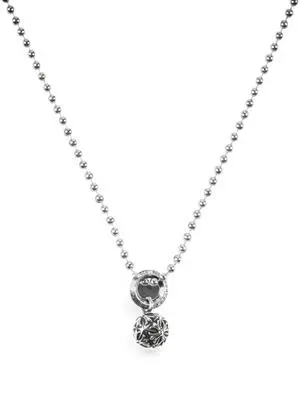 Chrome Hearts Sterling Pyramid Plus Ball Pendant Necklace - Silver