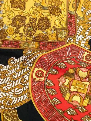 Hermès Art Des Steppes" Silk Scarf