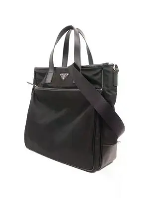 Prada Saffiano Leather Trim Shoulder Bag