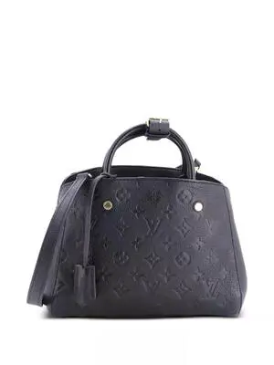 LOUIS VUITTON Montaigne Monogram Empreinte Leather Bb Satchel - Blue