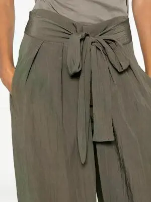 PSOPHIA Tie-waist Palazzo Pants With Crinkled Texture