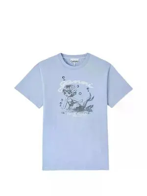 GANNI Mermaid Print T-shirt