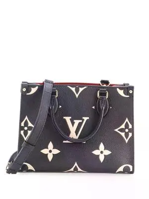 LOUIS VUITTON Onthego Bicolor Monogram Empreinte Giant Pm Tote Bag - Black