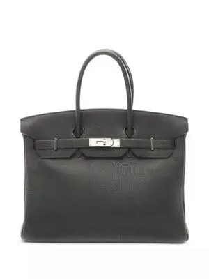 Hermès 2002 35 Birkin Togo Leather Handbag - Black