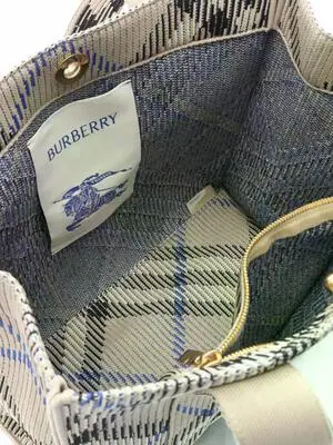 Burberry Checked Tote Bag
