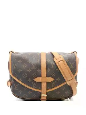 LOUIS VUITTON 2008 Saumur 30 Monogram Canvas Bag - Brown