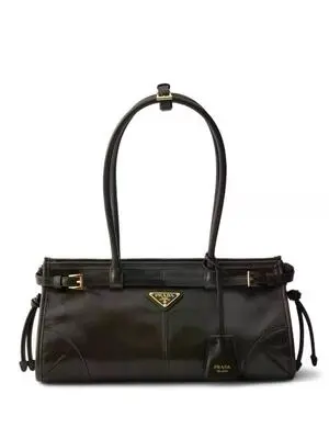 Prada Bonnie Medium Leather Bag - Brown