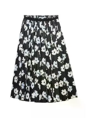 Prada Pleated Poplin Skirt - Black
