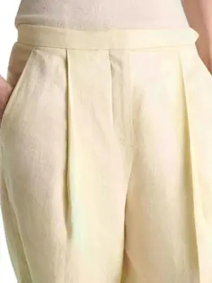 Dorothee Schumacher Champagne Yellow Pleated Palazzo Pants