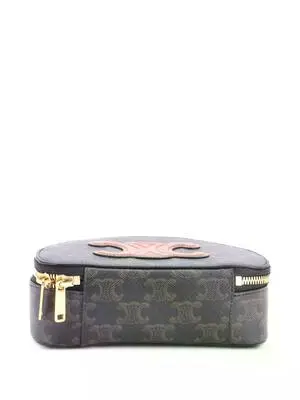 Celine Half Moon Case Triomphe Coated Canvas With Leather Pouch