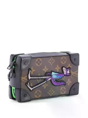 LOUIS VUITTON Soft Trunk Phone Box Monogram Canvas With Friends Patch Crossbody Bag