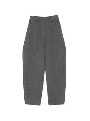 LISA YANG Wrenda Belt-loop Knitted Trousers - Grey