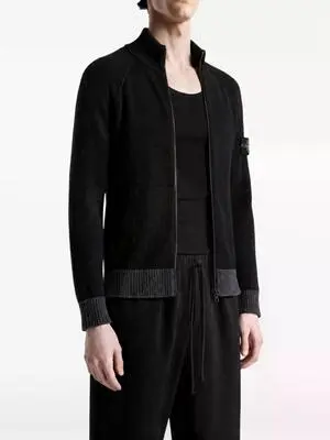 Stone Island Logo-patch Zip-up Sweater