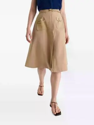 Dorothee Schumacher Belted A-line Midi Skirt