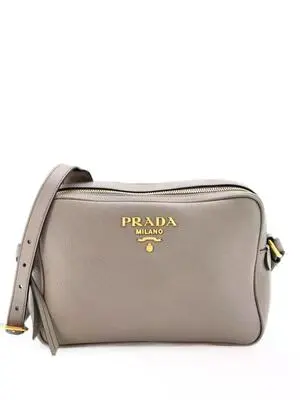 Prada Camera Bag In Vitello Daino - Grey