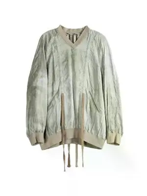ZIGGY CHEN V-neck Long-sleeve Sweatshirt - Green
