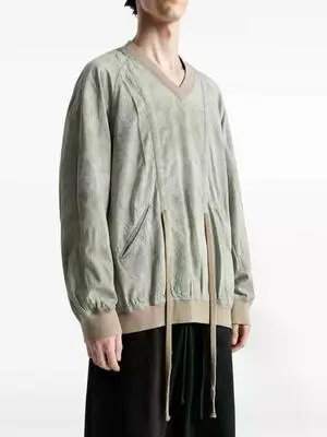 ZIGGY CHEN V-neck Long-sleeve Sweatshirt