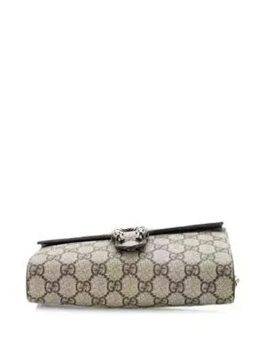 Gucci Dionysus Chain Wallet Gg Coated Canvas - Neutrals