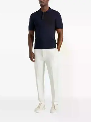 Manière De Voir Hubert Off-white Slim-fit Tailored Trousers