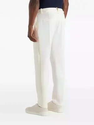 Manière De Voir Hubert Off-white Slim-fit Tailored Trousers