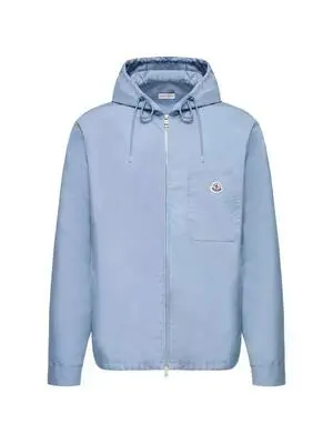 Moncler Logo-patch Zip-up Lightweight Jacket - Blue