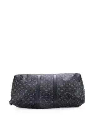 LOUIS VUITTON Keepall Bandoulière 55 Travel Bag - Black