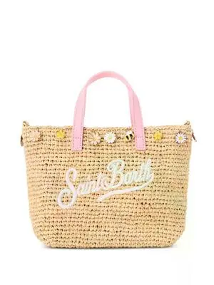 MC2 SAINT BARTH Mini Raffia Tote Bag - Neutrals