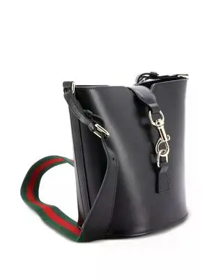 Gucci Jackie Web Leather Bucket Bag