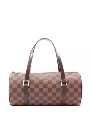 LOUIS VUITTON 2003 Papillon 26 Damier Ebene Handbag - Brown