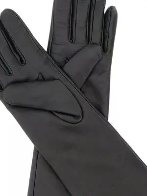 GIANNI CHIARINI Leather Gloves With Logo Detail