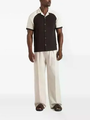 Manière De Voir Salim In /cream Contrast Raglan Shirt - Brown