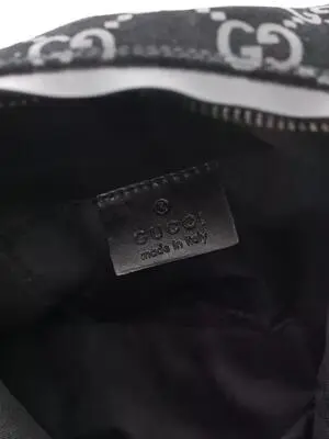 Gucci 2000s Gg Pattern Suede Shoulder Bag