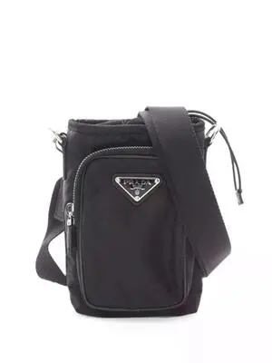Prada Saffiano Leather Shoulder Bag - Black