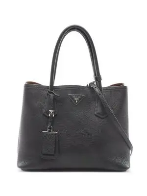 Prada 2000s Triangle-logo Tote Bag - Black
