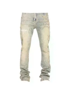 GUAPI Rhinestone Embellished Distressed Jeans - Blue