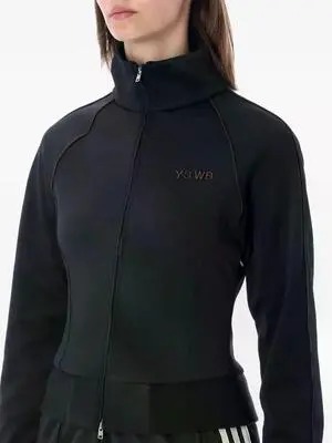 Adidas X Wales Bonner Logo-print Zip-up Sweatshirt - Black