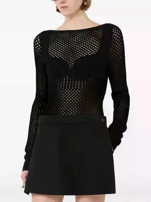 Sportmax Fine-knit Open-work Sweater