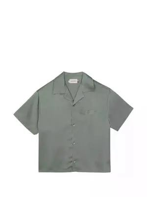 HONOR THE GIFT Satin Embroidered-logo Shirt