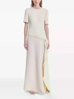 FFORME Crepe Frayed Maxi Dress