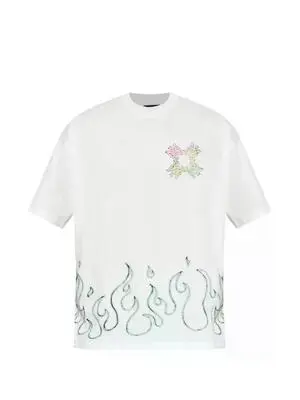 Amiri Ma Quad Flames Oversized T-shirt - White
