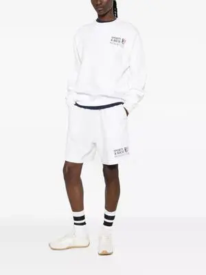 SPORTY & RICH Lena Logo-print Elasticated Shorts