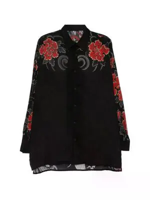 Yohji Yamamoto Xryu Ga Gotoku Studio Printed Shirt - Black