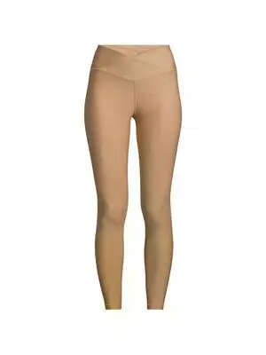 CASALL Crossover-waistband Logo-print Leggings - Neutrals