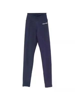 SPORTY & RICH Logo-print Performance Leggings - Blue